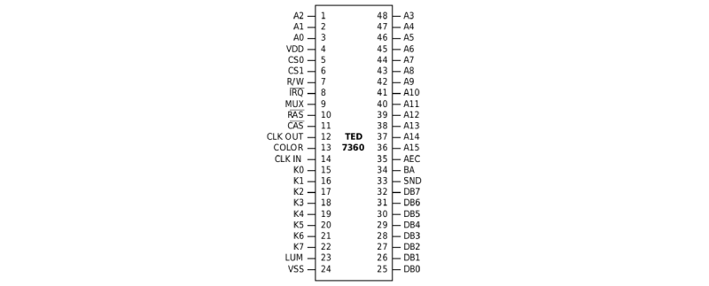 MOS TECHNOLOGY - 7360 - TED - VIRTUAL SYNTHESIZERS